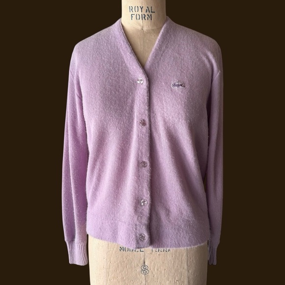 Lacoste | Sweaters | Vintage 6s Lilac Lacoste Buttoned Sweater | Poshmark